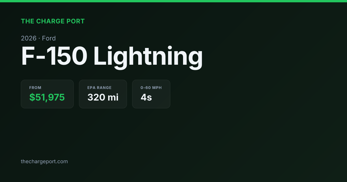 Ford F-150 Lightning Price & Specs (2026) | The Charge Port