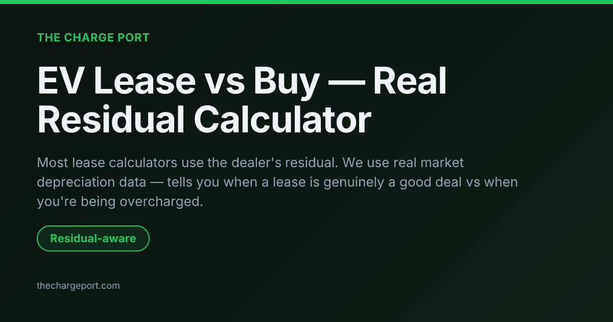 EV Lease vs Buy Calculator — Real Residual Data